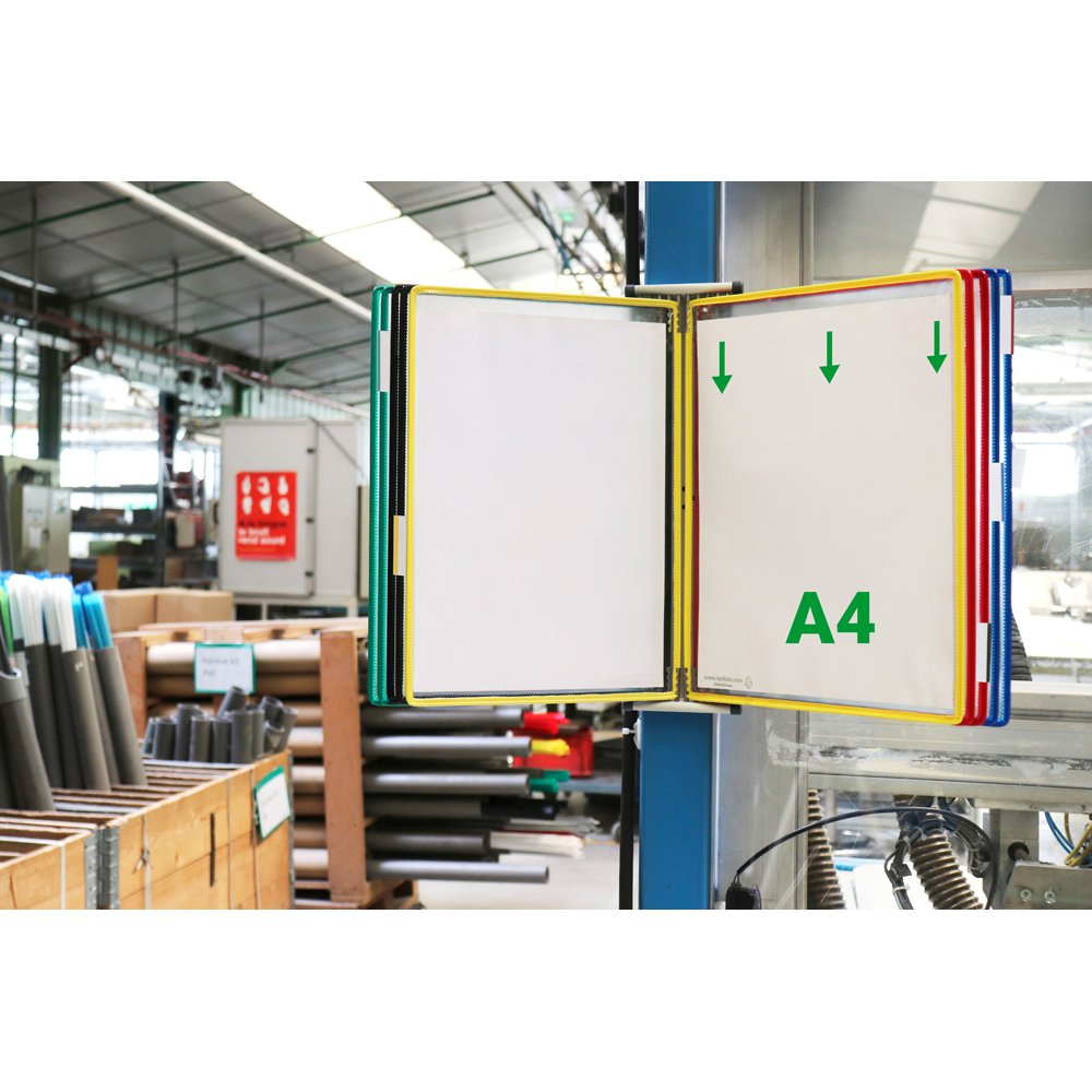 Kit Complet Tarifold, Din Otel, Pentru Perete, A4, 10 Display-Uri, Albastru